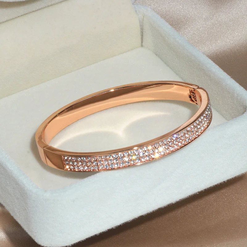 Elegan-Klasik-Kristal-Cuff-Bangle-Gelang-untuk-Wanita-Warna-Emas ...