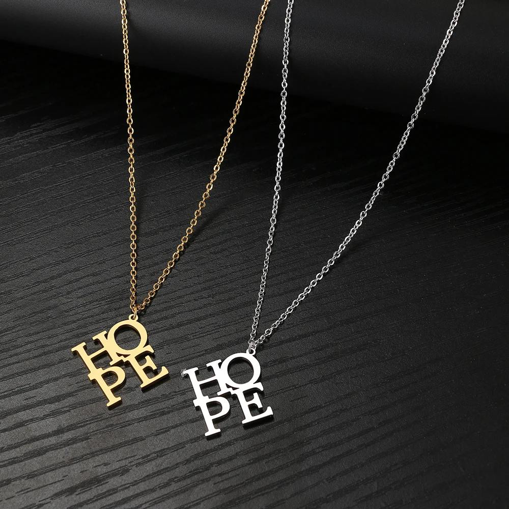 Hope Jewelry Pendant Necklace Stainless Steel Jewelry Stainless Steel Necklaces Aliexpress