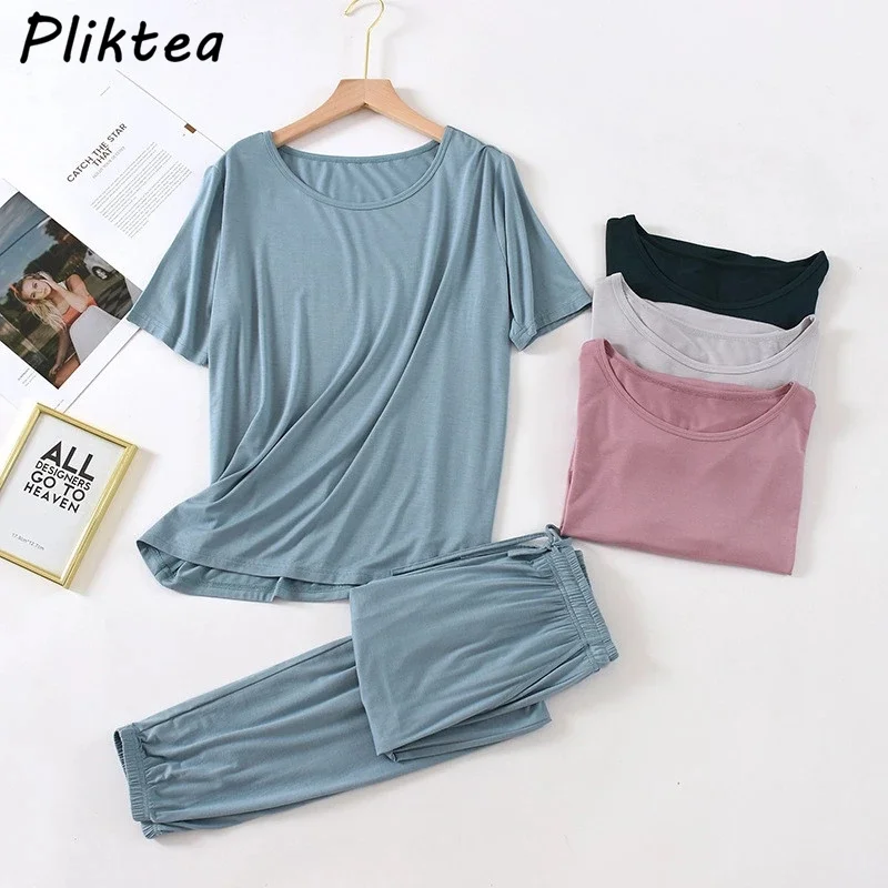 Pliktea-Women-s-Home-Clothes-Summer-Suit-Sleepwear-Homewear-Female ...