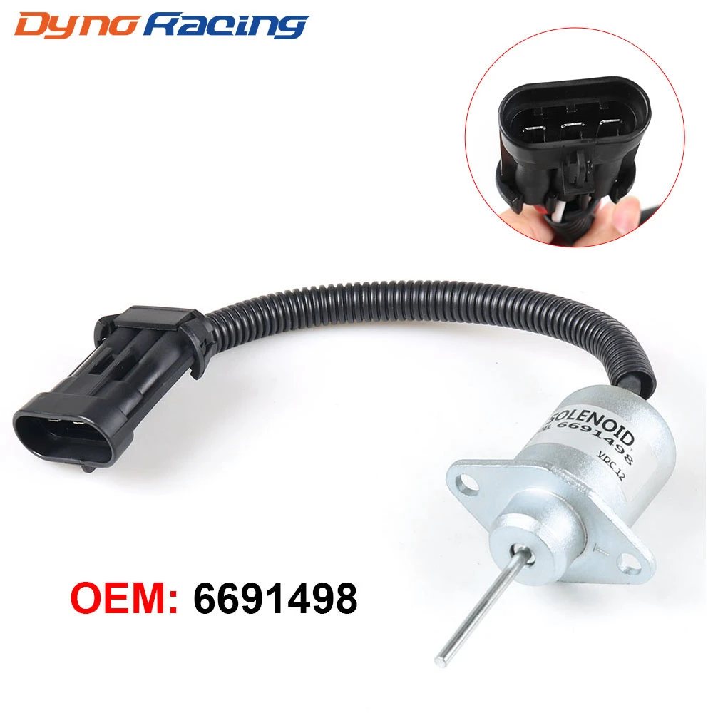 For Bobcat 6691498 Fuel Shut Off Solenoid S130 S150 S160 S175 S185 S205 ...