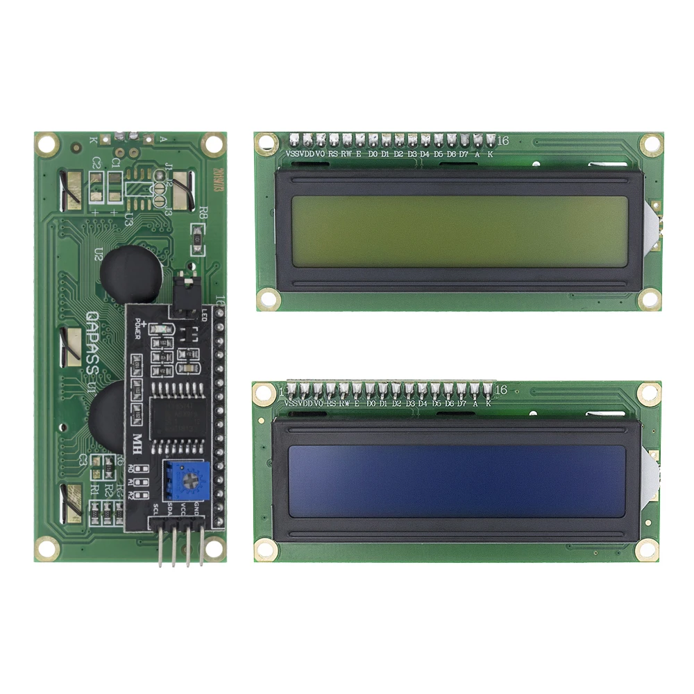 Lcd1602+i2c Module Blue / Yellow Green Screen 16x2 Character Lcd ...