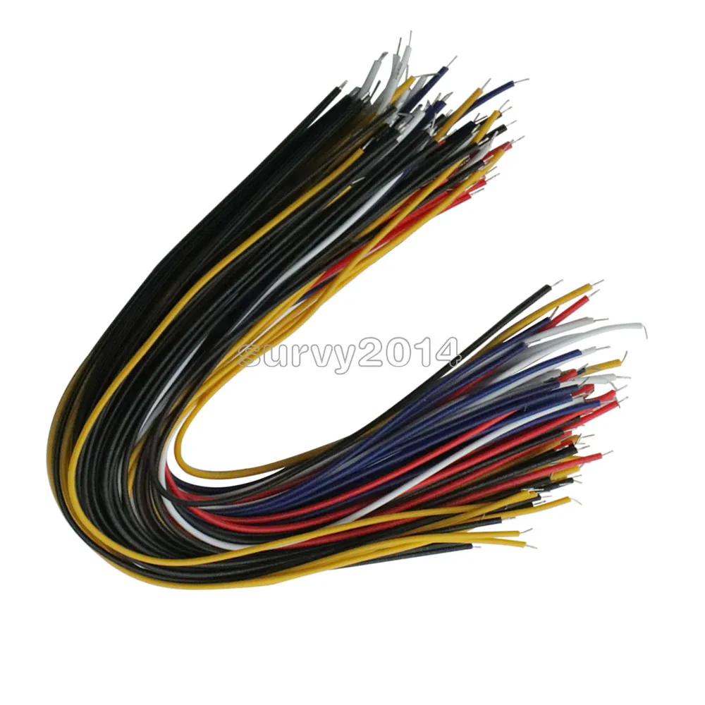100Pcs-Double-Head-PCB-Solder-Cable-5-Color-20CM-Breadboard-Fly-Jumper ...