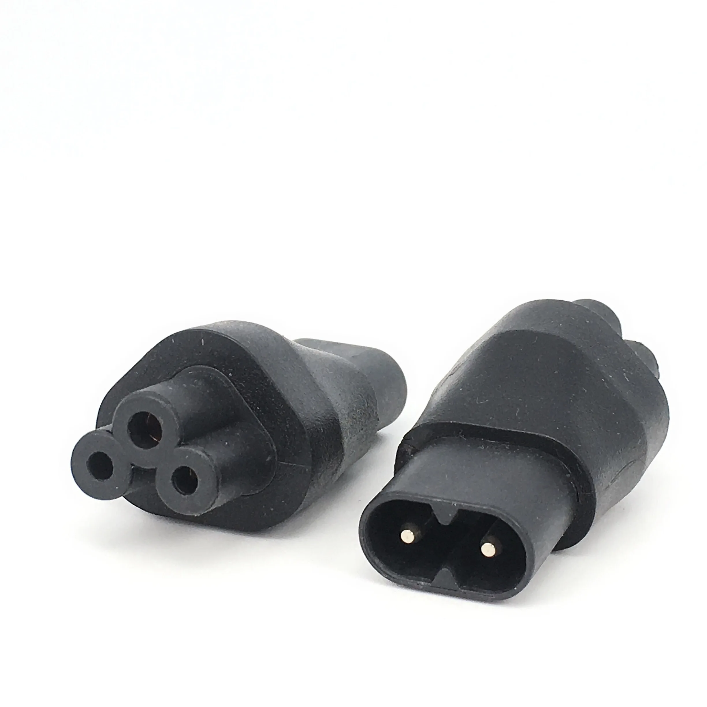 1pcs Iec 3pin Female To 2pin Male Iec 320 C6 To C8 Power Plug Adapter ...