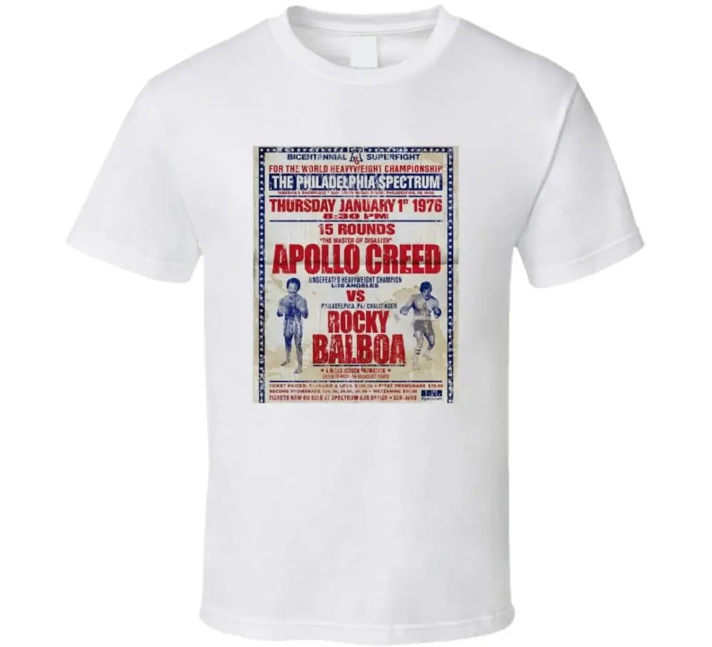 Rocky Vs Apollo Fight Poster Classic Retro Film Movie Fan T Shirt Cool ...