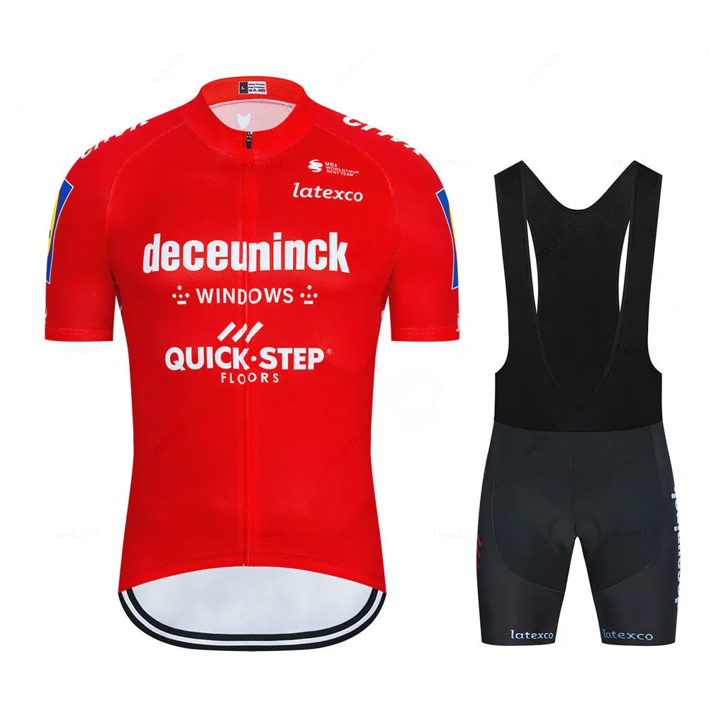 QUICK-STEP-Summer-Team-Cycling-Set-Bib-Shorts-Bike-Clothing-Ropa ...
