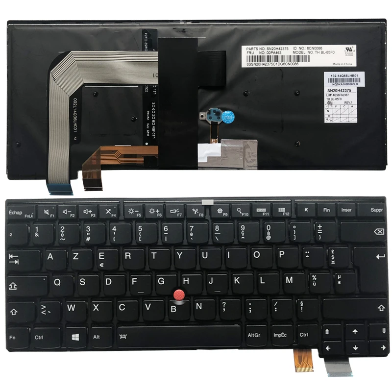 New-Laptop-French-Keyboard-For-Lenovo-Thinkpad-T460S-T470S-FR-Layout ...