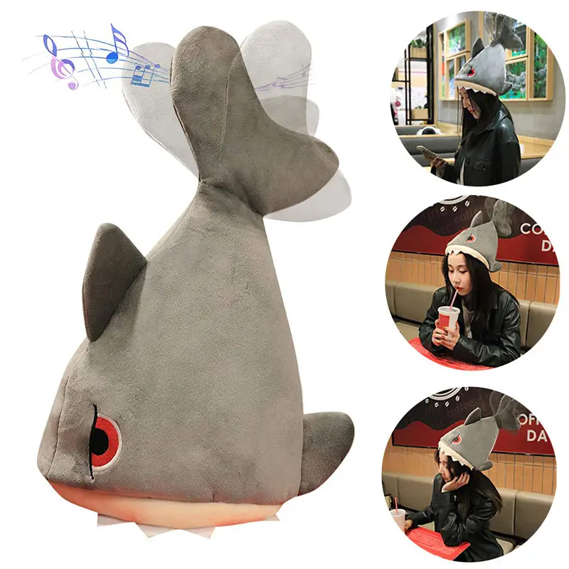Plush-Stuffed-Toy-Cute-Dance-Electric-Music-Funny-Shark-Pattern ...