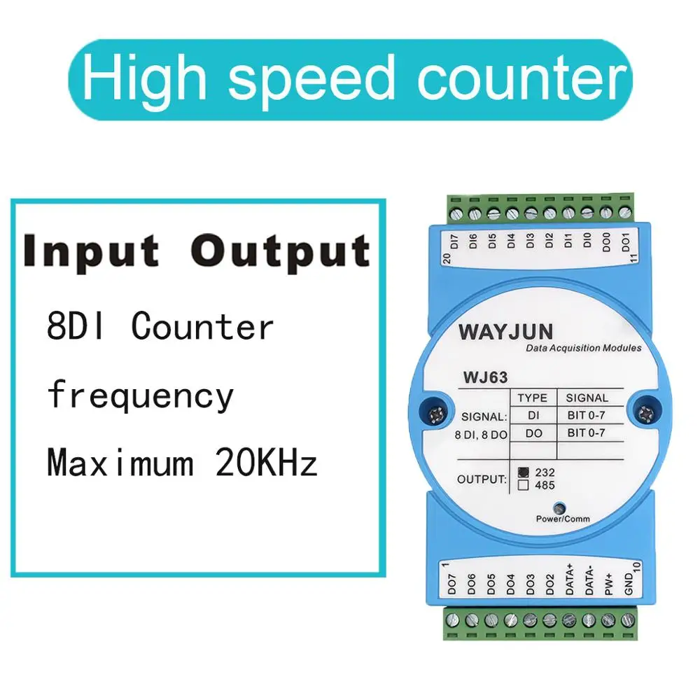 WJ63 WAYJUN 8-channel Di high-speed counter approach switch pulse ...