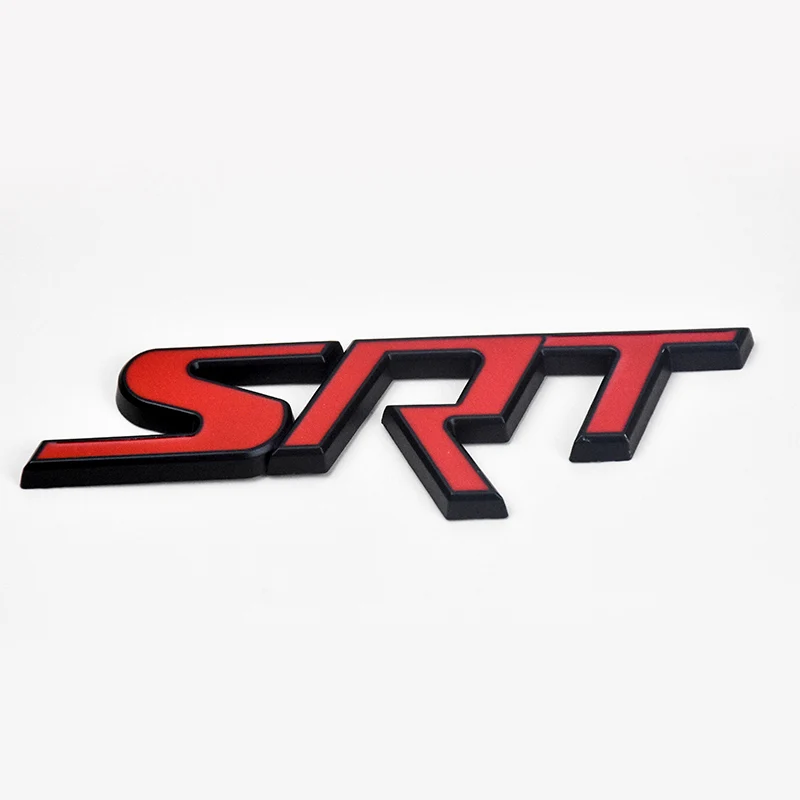1PCS SRT 3D metal car emblem sticker rear Trunk badge Grill Decals Car ...
