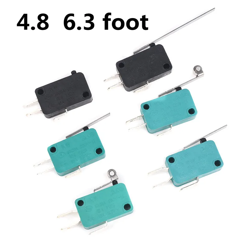 Limit Microswitch 5pcs 5A 250V 125V NO + NC + COM 6.3mm 3 Pins SPDT ...