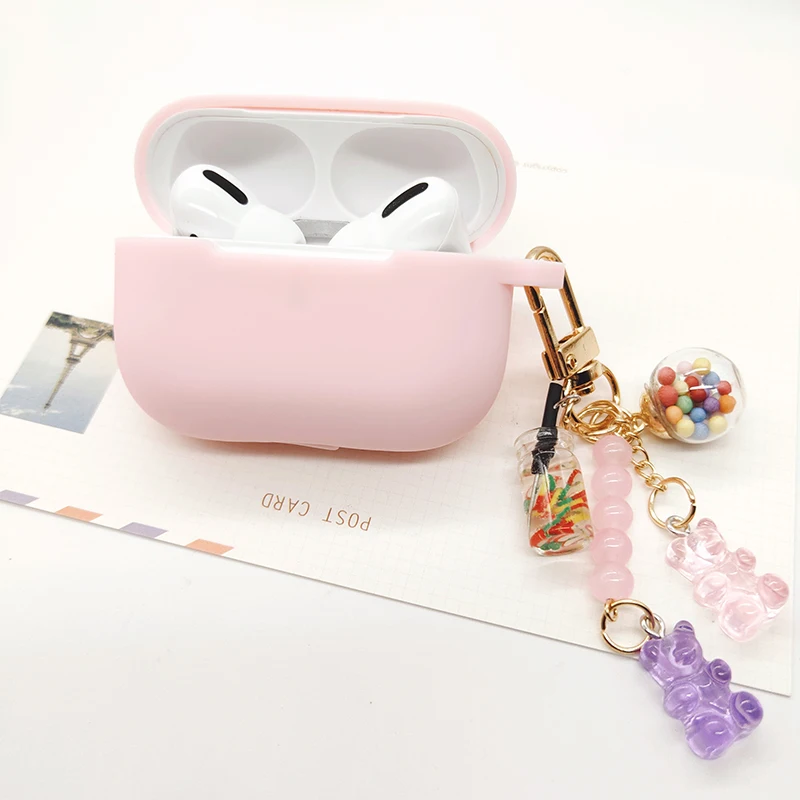 Cute-Luxury-colorful-crystal-Bear-Keychain-Silicone-Headphone-Earphone ...