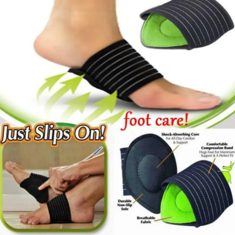 1 Pair New Absorb Shocking Foot Arch Support Plantar Fasciitis Heel ...