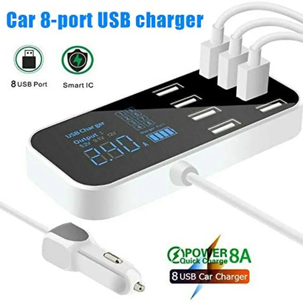 A9S-8-Ports-Car-Charger-USB-Charger-Car-Lighter-Fast-Charging-Charger ...