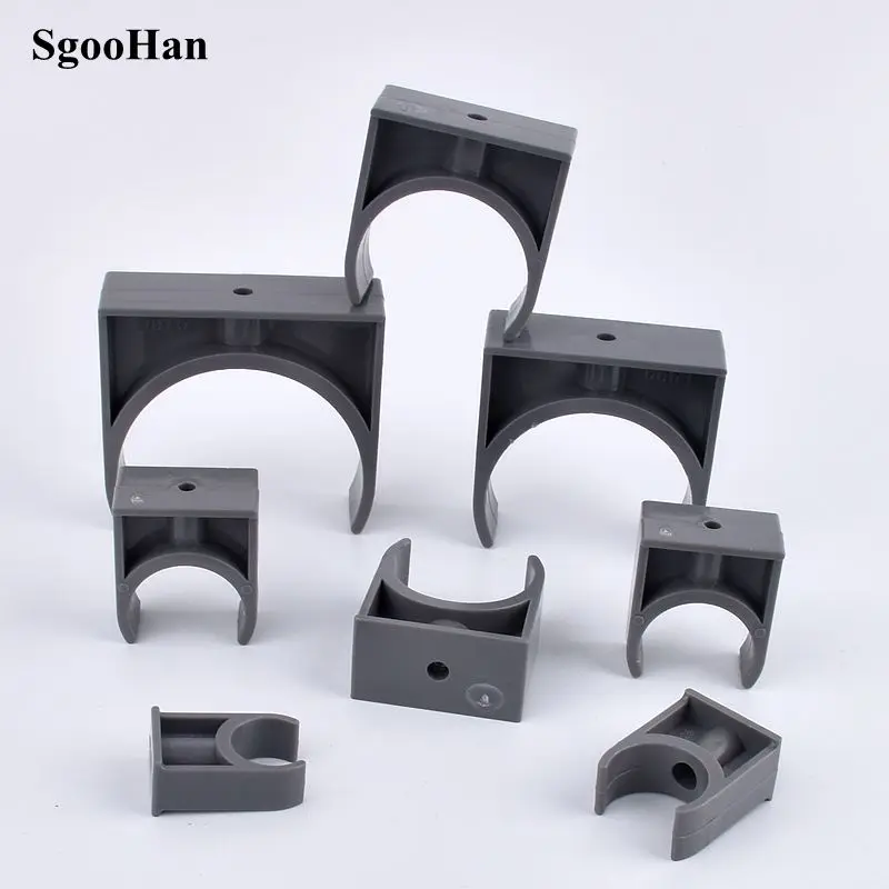 I.D 20-75mm PVC Gray U-shaped Pipe Clamp Plastic Clamp Pipe Holder ...