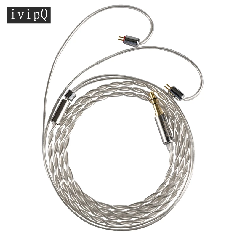 Ivipq ヘッドフォンコネクタ付きイヤホン,2コア,シングルクリスタル,銅,2.5/3.5/4.4mm,mmcx/2ピン/qdc/tfz,オーディオライン|イヤホン用アクセサリー ...