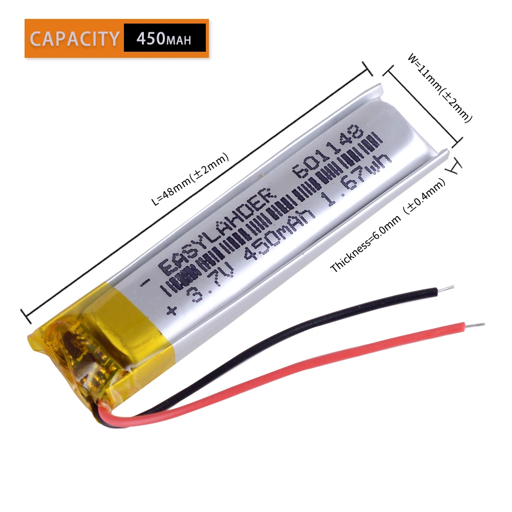 601148-601250-3-7V-450MAH-accumulators-in-the-mouse-rat9-Rechargeable ...