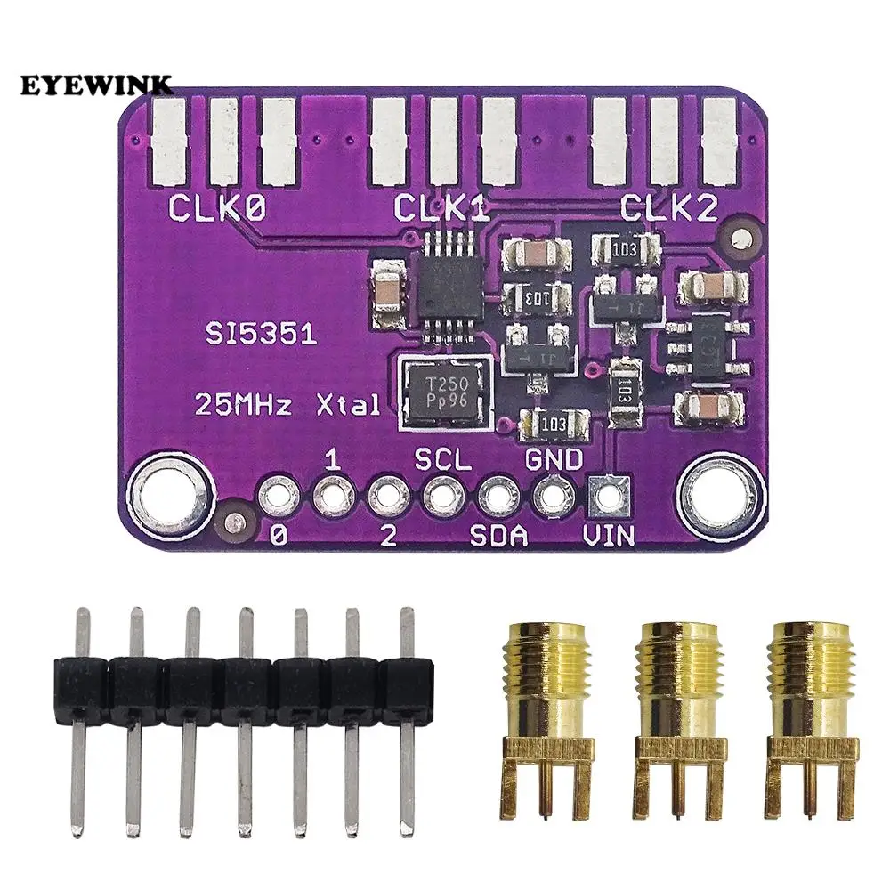 1pcs DC 3V 5V Si5351A Si5351 I2C 클록 발생기 브레이크 아웃 보드 모듈 신호 발생기 클록 Arduino ...