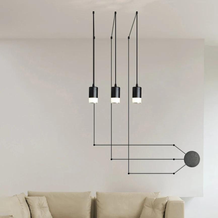Rope-DIY-Black-Pendant-Lamp-home-Modern-LED-Ceiling-lustre-Nordic ...