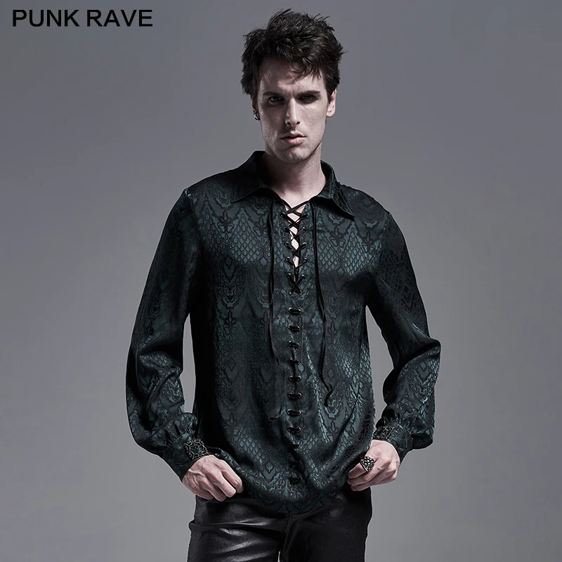PUNK-RAVE-Men-s-Gothic-Gorgeous-Jacquard-Shirt-Retro-Fashion-Formal ...
