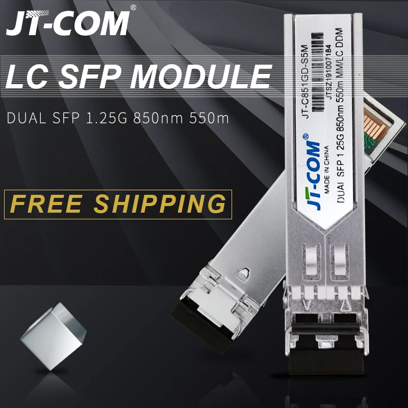 1Gb Mini Gbic 850nm 550m Fiber SFP Transceiver Module Gigabit Multimode Duplex LC DDM Compatible ...