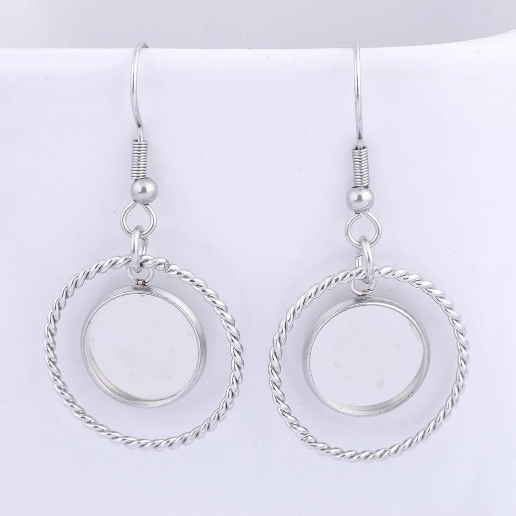 10pcs-fit-12mm-cabochon-earring-setting-blanks-stainless-steel-hoop ...