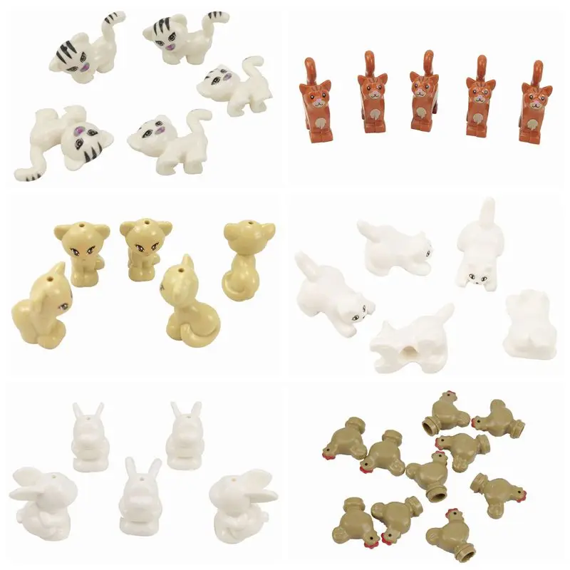 Locking-Animals-Bricks-Cute-Cat-Chicken-Scorpion-Parrot-Building-Blocks ...