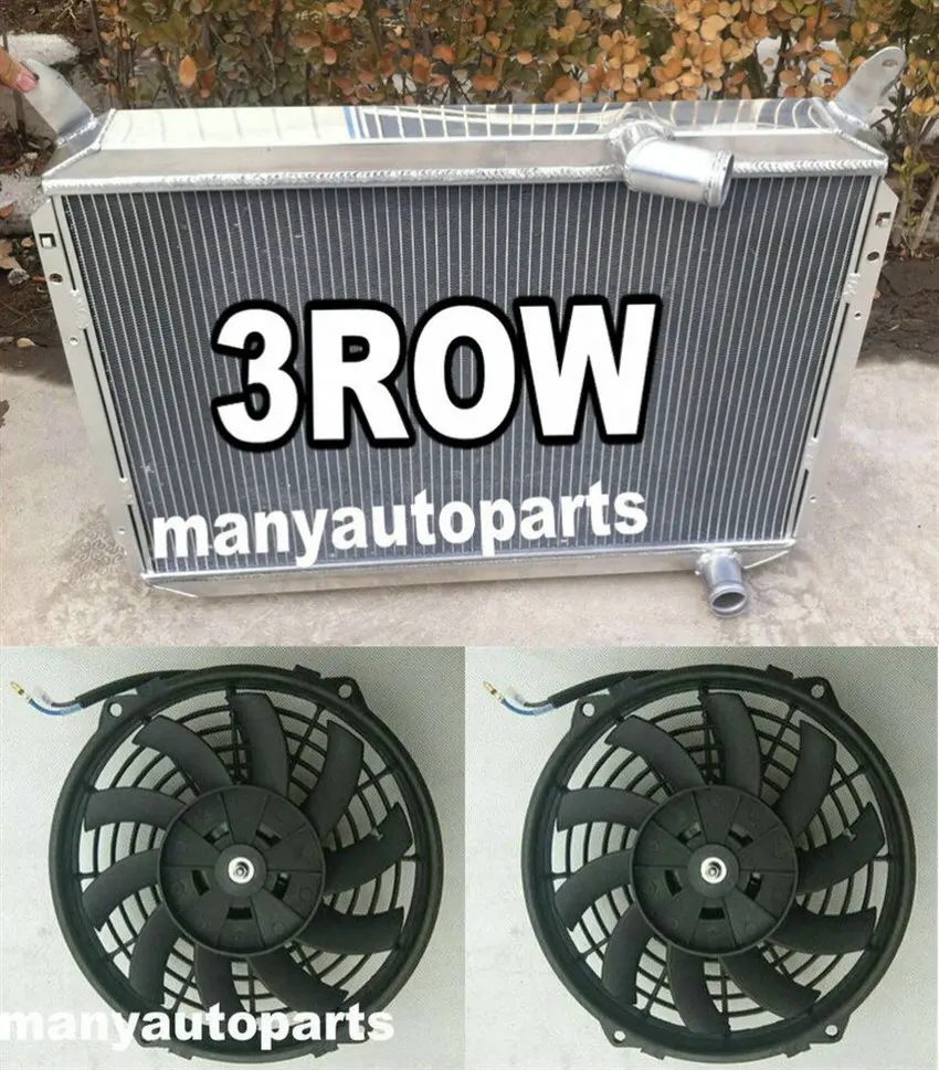Aluminum Radiator + fans for Nissan 300ZX 3.0L V6 1984 1985 1986 1987 ...