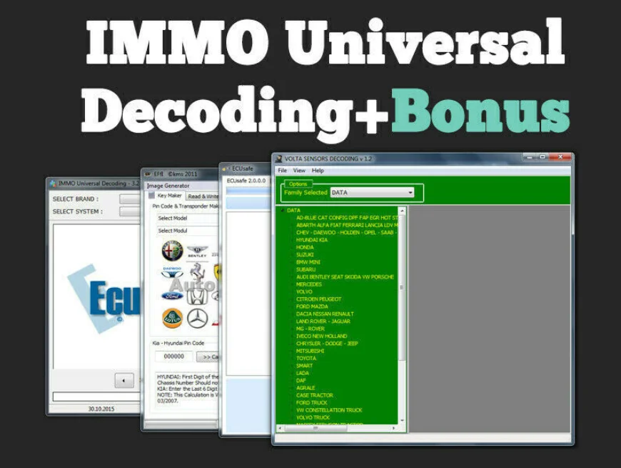 4 SOFTWARE DPF FAP EGR IMMO REPAR ECU DECODING UNIVERSAL 3.2