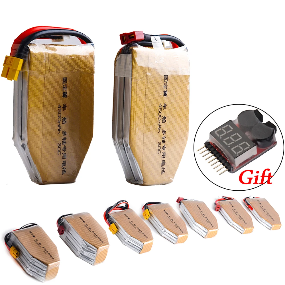 RC Battery. 7.4V/11.1V/14.8V/22.2V 4500mAh 30C Lipo Battery With Tplug ...