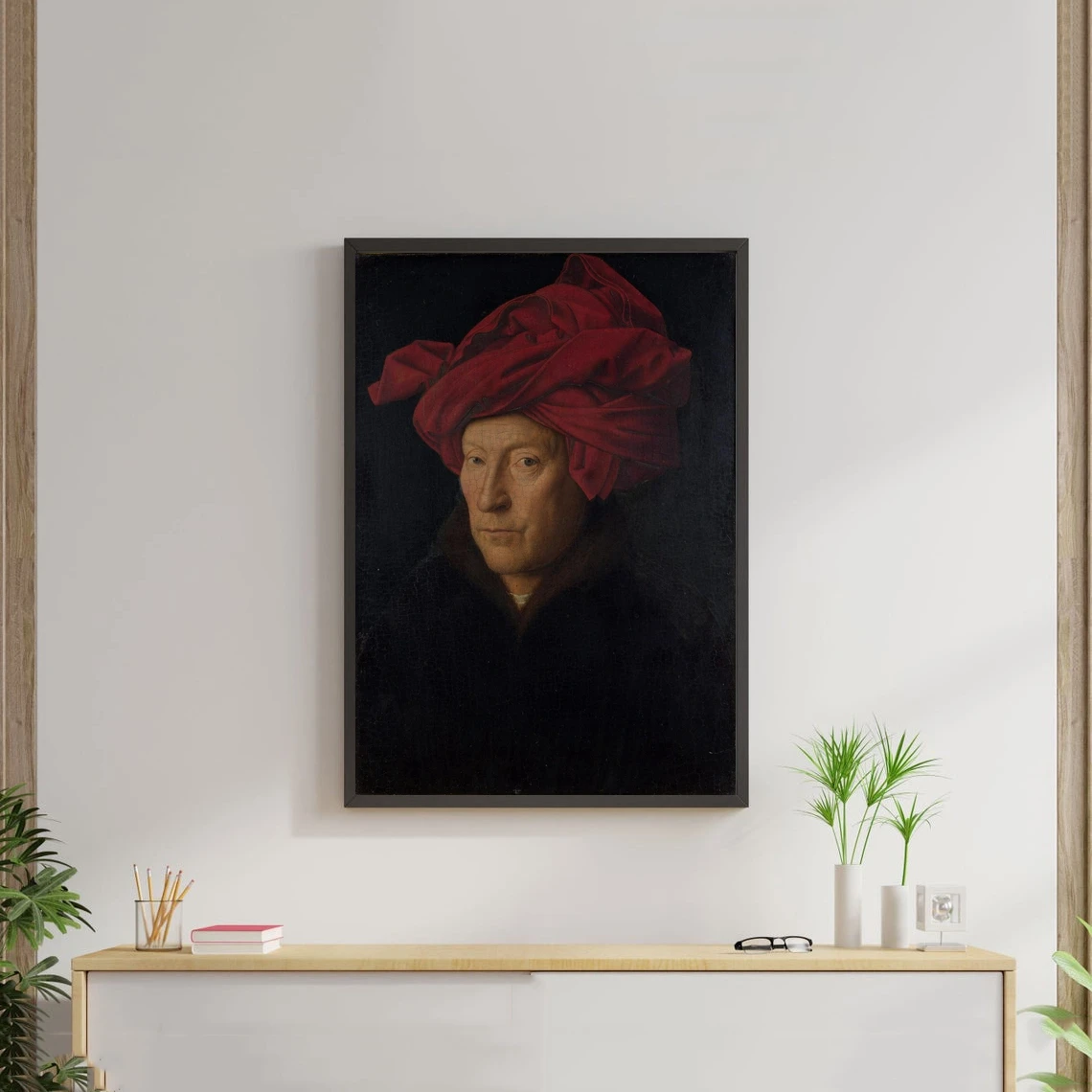 Man In A Red Turban In Frame