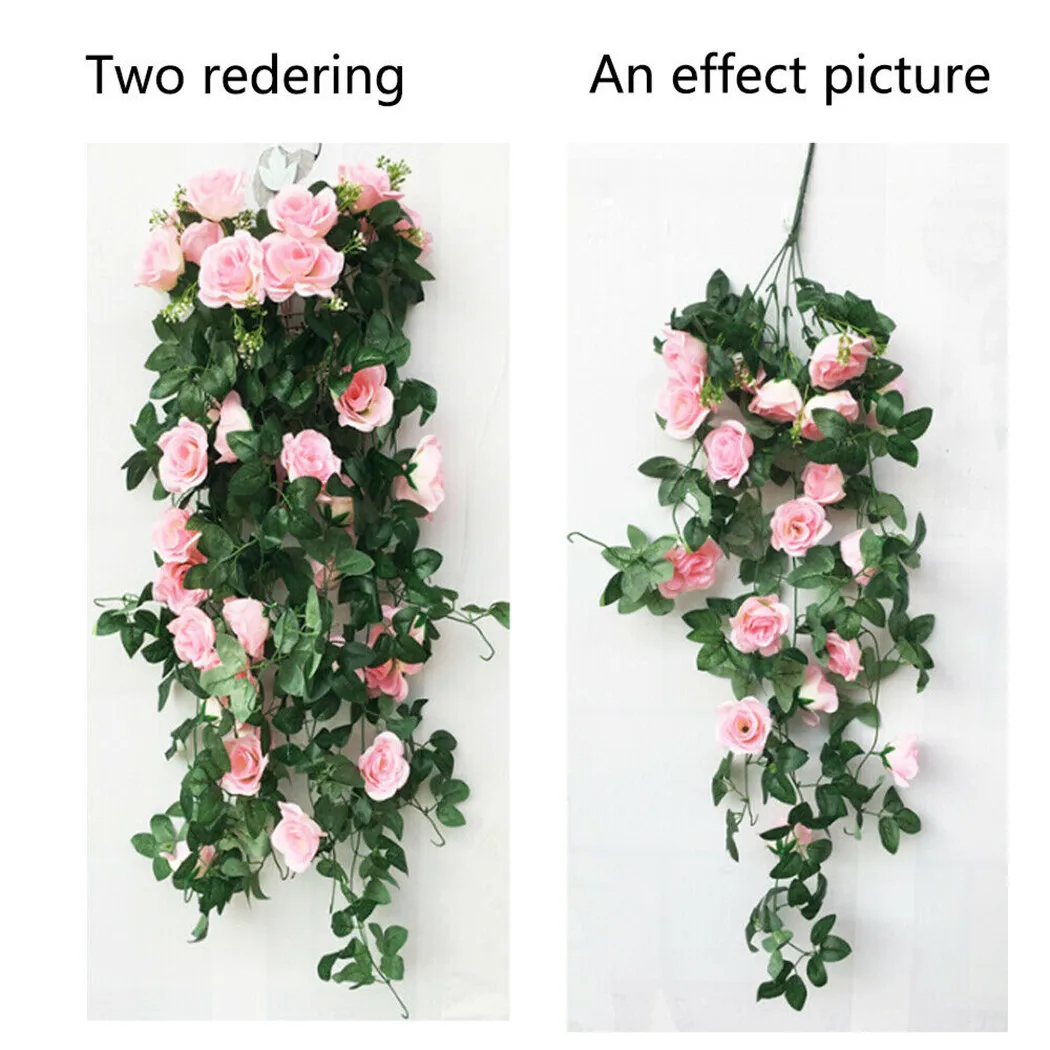 90cm1 Bunch X Artificial Rose Flower Artificial Flower Rattan ...