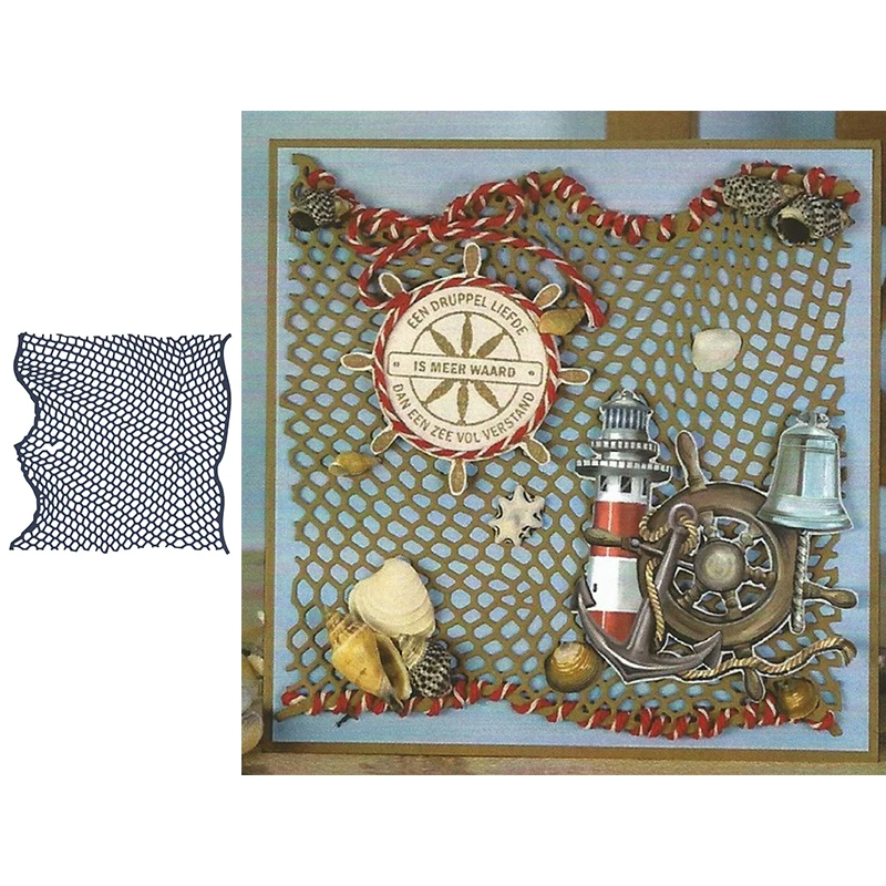 Creative-Fishing-Net-Fish-Theme-Marine-Fife-Essential-Decora-Metal ...