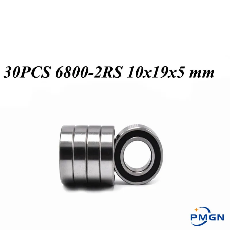 30PCS ABEC 5 6800 2RS High quality 6800RS 6800 2RS RS 10x19x5 mm Thin ...
