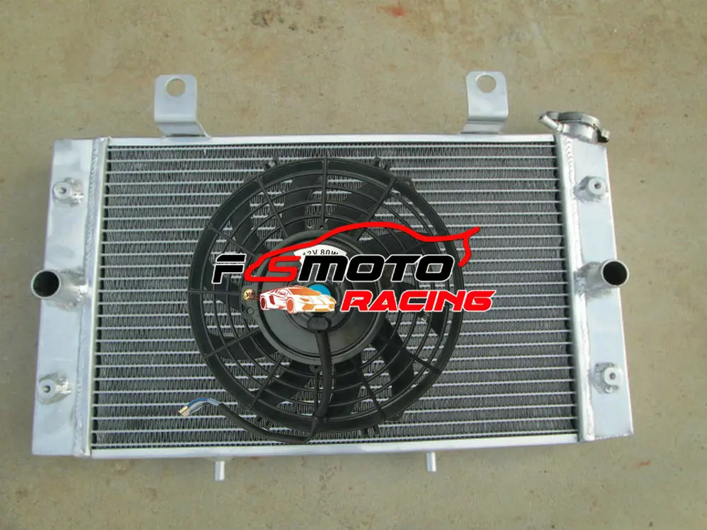 Aluminum Radiator+FAN For Yamaha Rhino 700 2008 2009 2010 2011 YXR700F ...