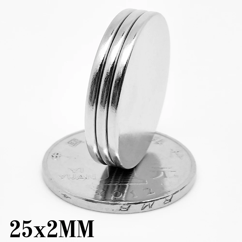 5-10-20-30-50PCS-25x2-mm-Round-Strong-Powerful-Magnetic-Magnet-25mm-X ...