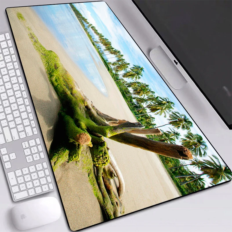Big Mouse Pad Beautiful Scenery Ocean Beach Water HD Wallpaper Natural ...