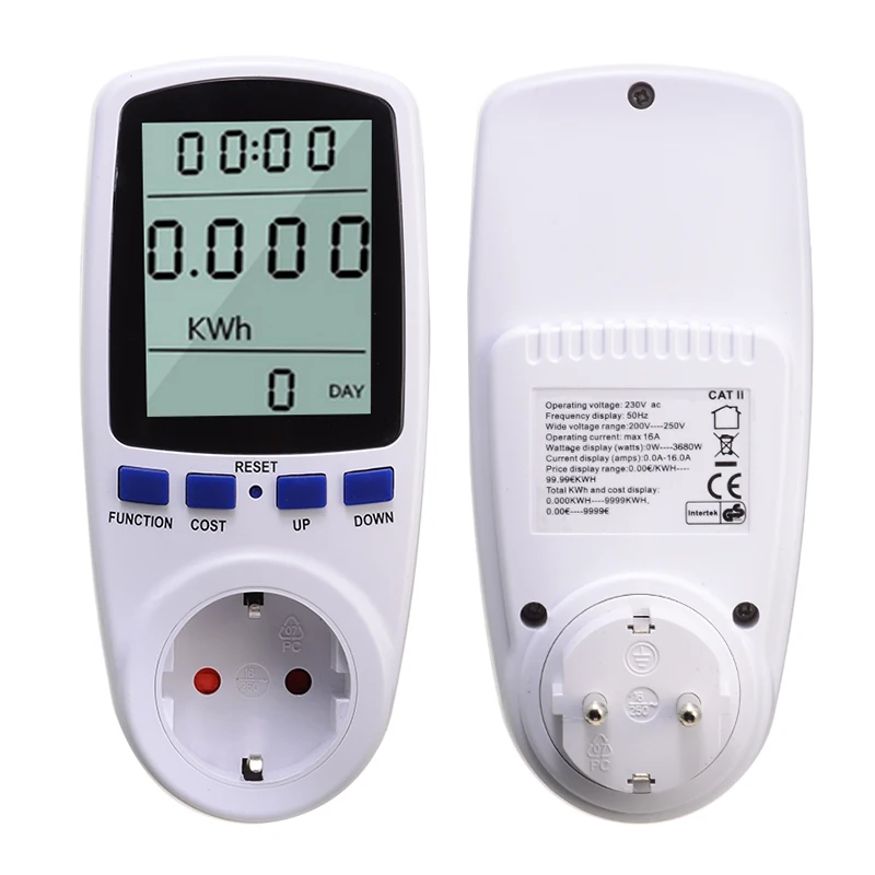 230V-AC-Power-Meter-Digital-Wattmeter-Energy-EU-Plug-Watt-Calculator ...