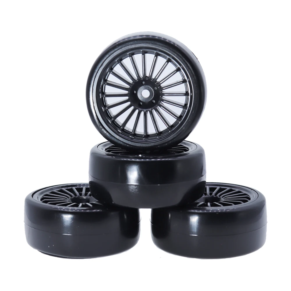 4PCS 1/10 RC Drift Tires 60mm Hard Tyre Smooth Tread for 1:10 RC Racing ...