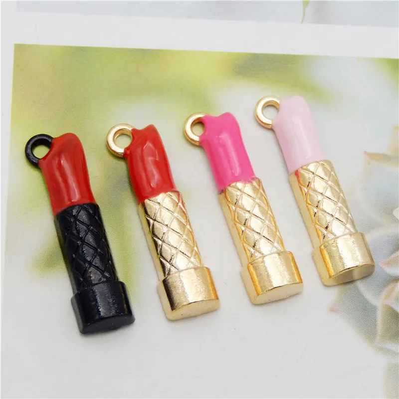 4pcs Mix makeup Jewelry charms lipstick pendant For Earrings Necklace ...