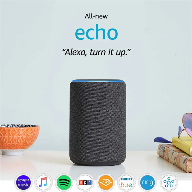 2019 Third Generation Amazon Echo Intelligent Voice Assistant Speaker Audio Voice Controller Dot ...