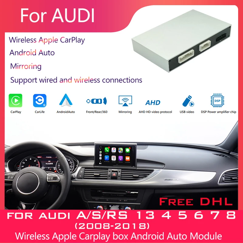 Wireless Apple Carplay Box Android Auto Module For Audi A1 A3 A4 A5 A6 ...