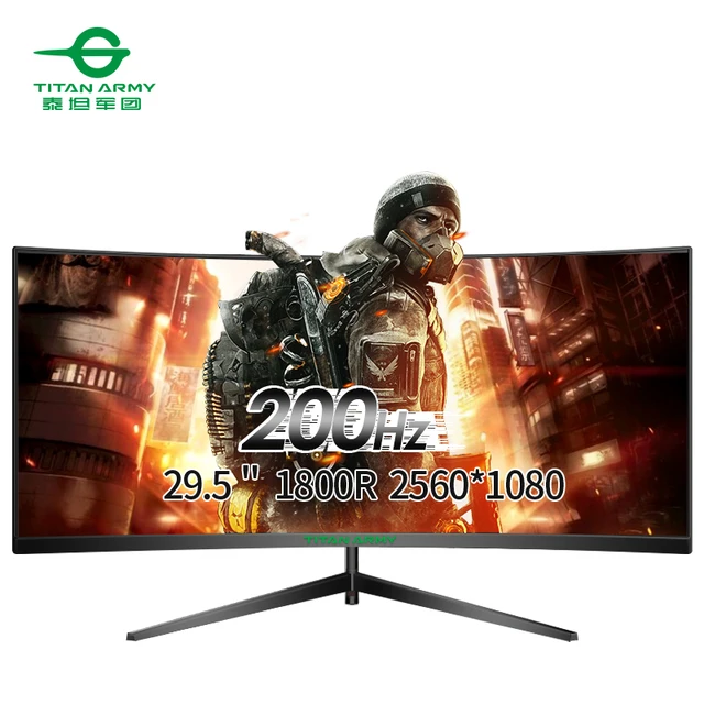 TITAN ARMY 30 inch 2K 200Hz Curved Gaming Monitor 21:9 2560×1080 Ultra ...