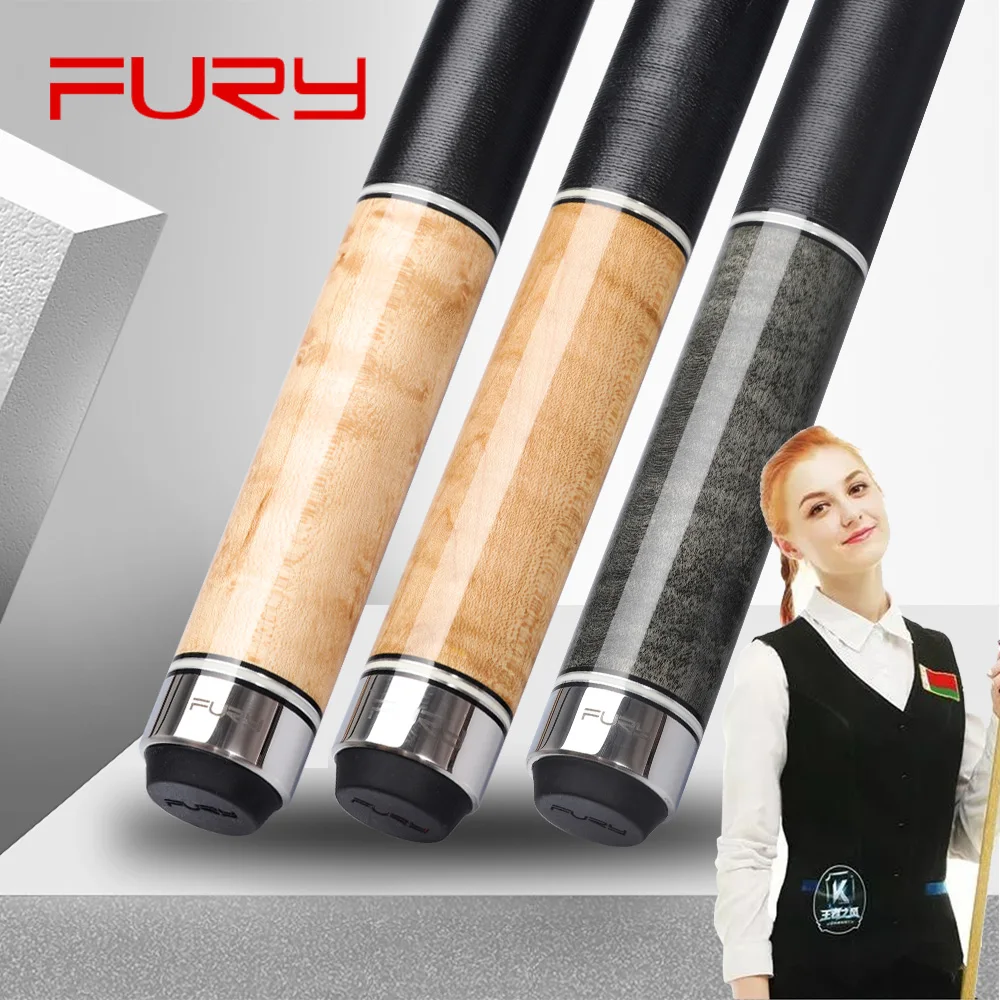 Fury Na1-3 Billiards Pool Cue 11.75mm 12.75mm Tiger Tip Maple Taco ...