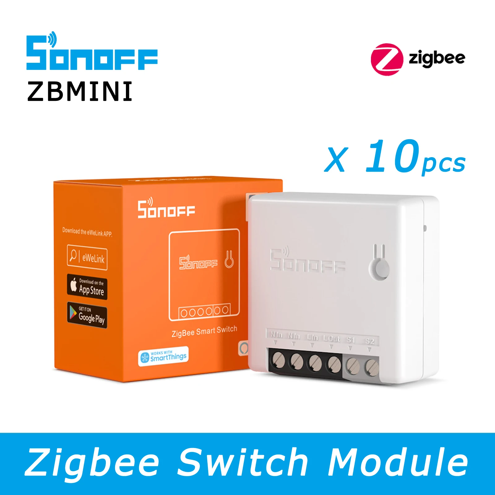 SONOFF ZBMINI Zigbee Switch Relay Module 2 Way, Support ZBBridge ...