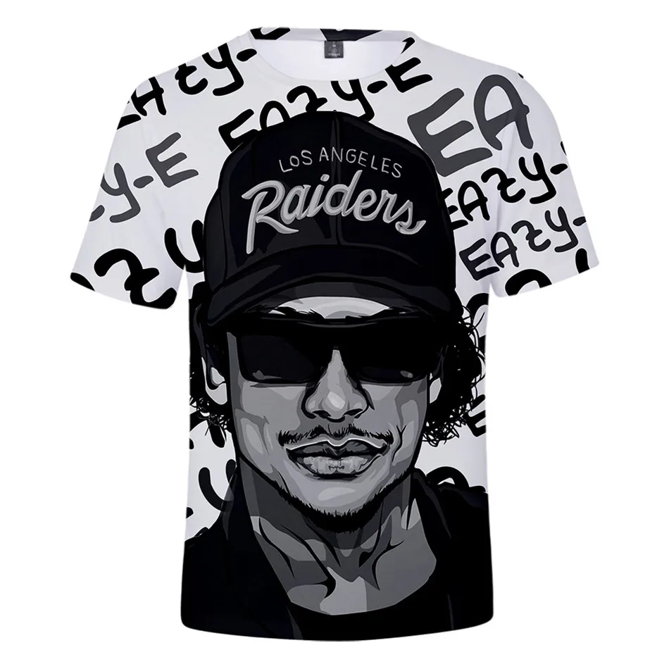 Summer Fashion Men Women 3D Print Eazy E T Shirt Gangsta Rap Compton ...