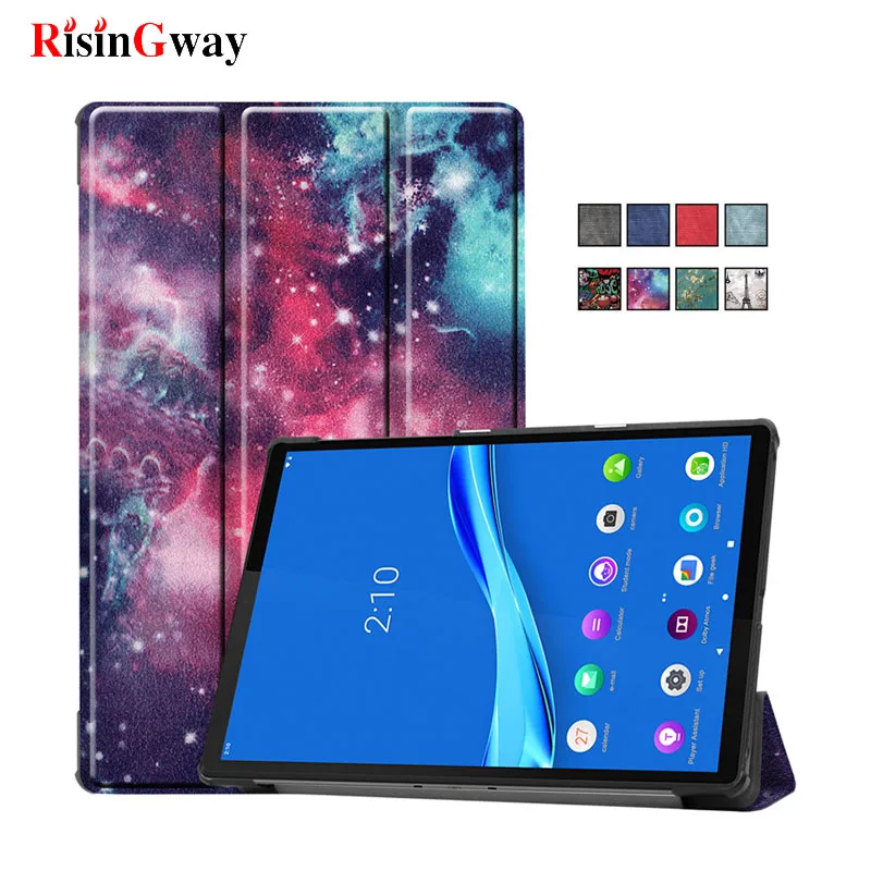 Milky Way Funda de cuero para tableta Lenovo Tab M10 Plus, carcasa ...
