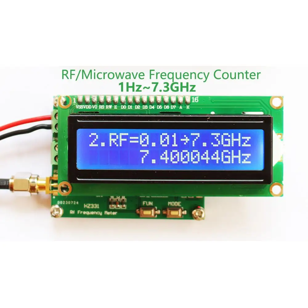1Hz - 7.3GHz Microwave Frequency Counter Radio RF Frequency Meter ...