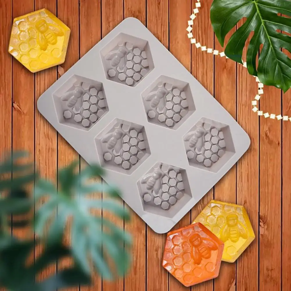 6-Holes-Honey-Bee-Honeycomb-silicone-mold-bee-mold-DIY-Handmade-3D-Cake ...