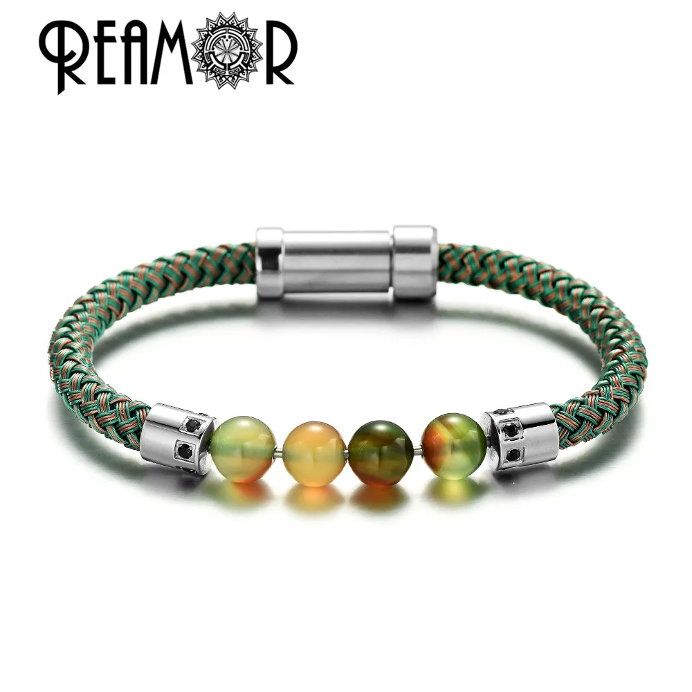 REAMOR Luxury Detachable Freedom DIY Men Women Bracelets Stainless ...