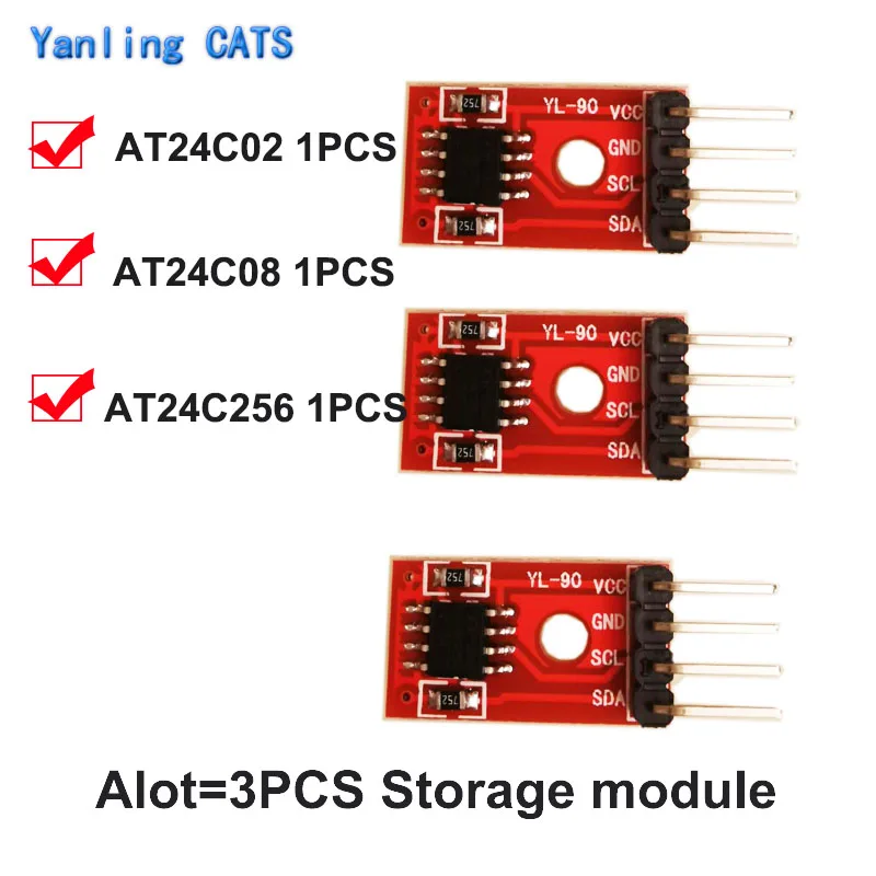 Storage module EEPROM Expansion board AT24C256 AT24C02 AT24C08 I2C ...
